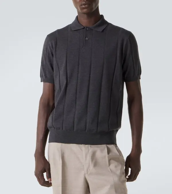 Canali Virgin Wool Polo Sweater