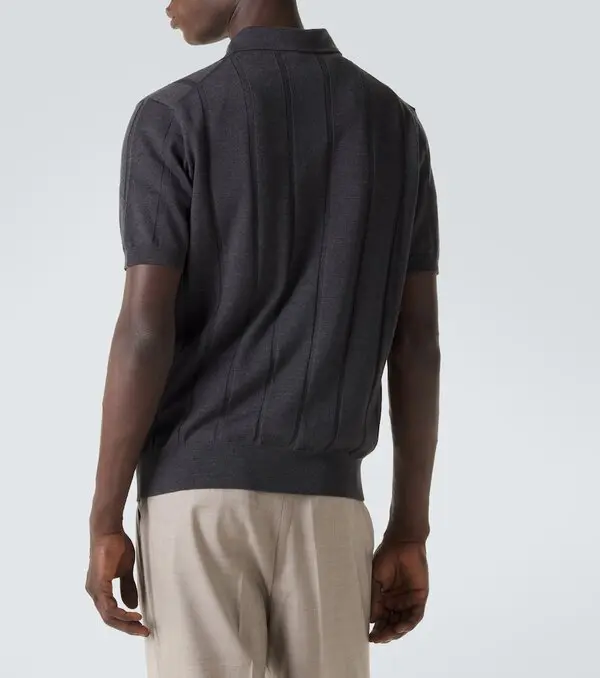 Canali Virgin Wool Polo Sweater