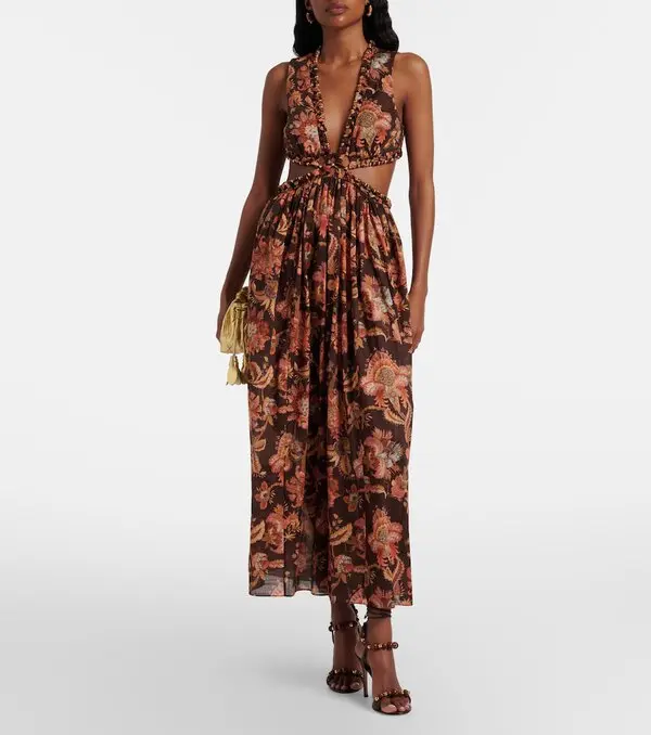 GIANVITO ROSSI Pandawa Beaded Leather Sandals - Brown