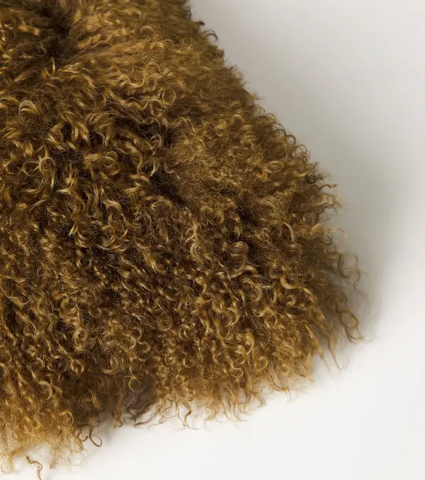 MAISON DE VACANCES Shearling And Linen Cushion