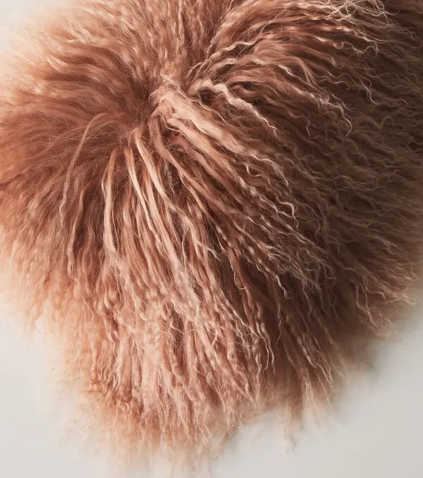 MAISON DE VACANCES Shearling And Linen Cushion
