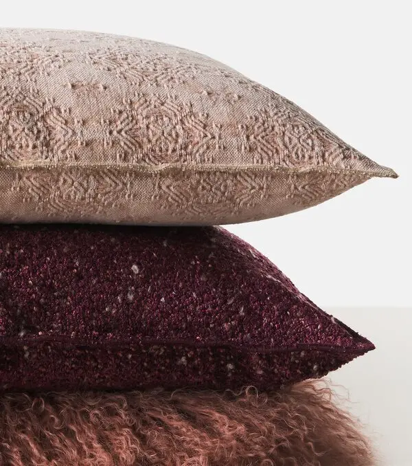 MAISON DE VACANCES Cotton-blend Jacquard Cushion