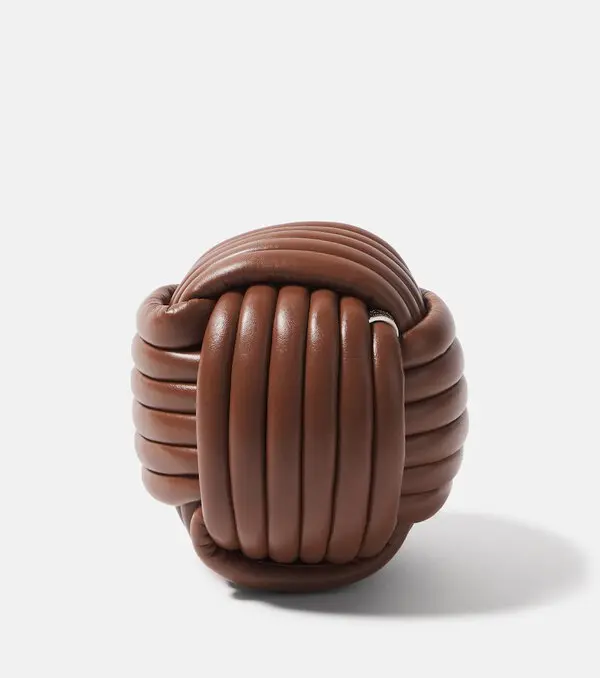 GIOBAGNARA Nodo Leather Doorstop - Brown