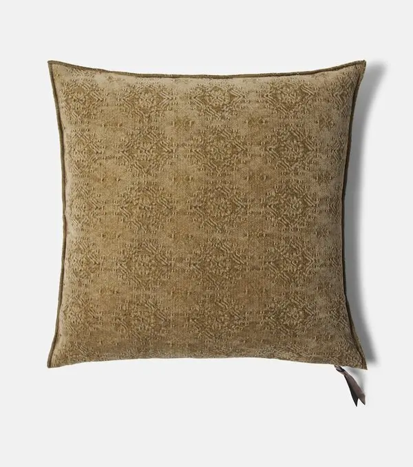 MAISON DE VACANCES Cotton-blend Jacquard Cushion - Brown