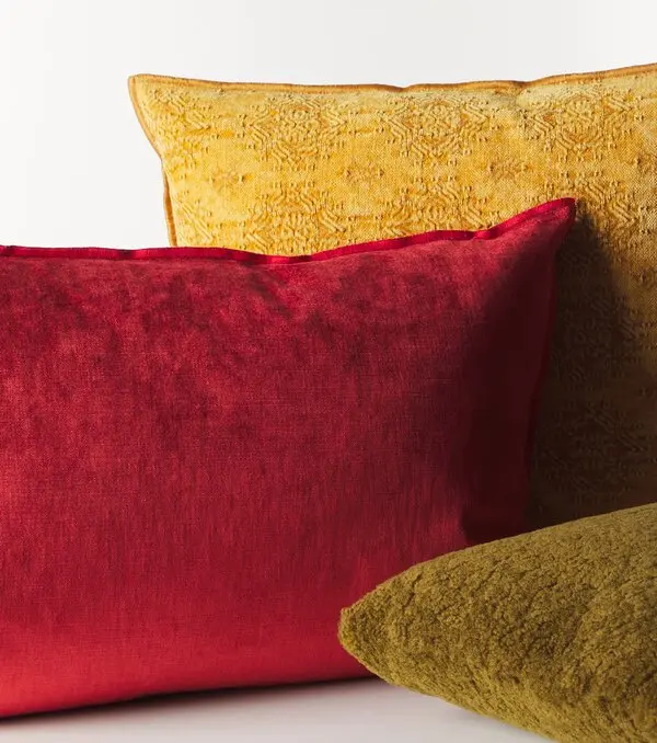 Maison De Vacances Leather-trimmed Cushion