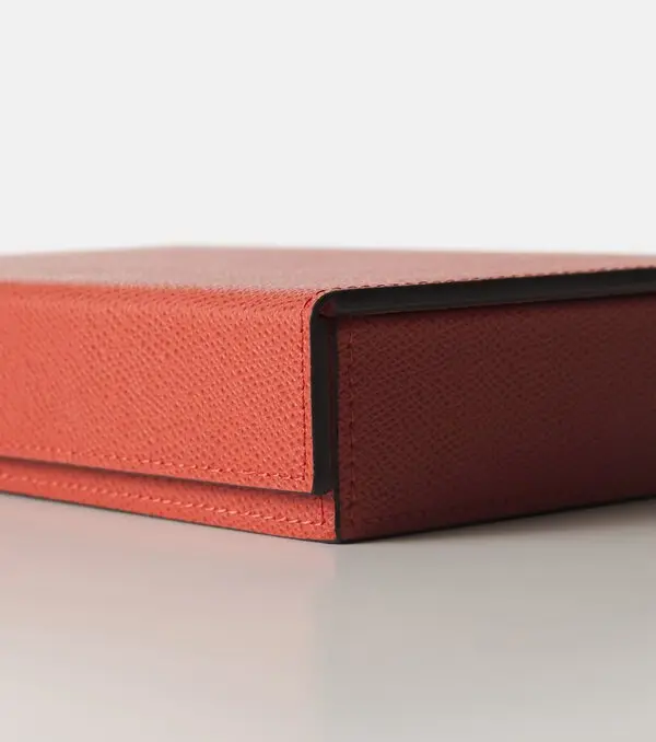 GIOBAGNARA Parma Leather And Walnut Domino Set