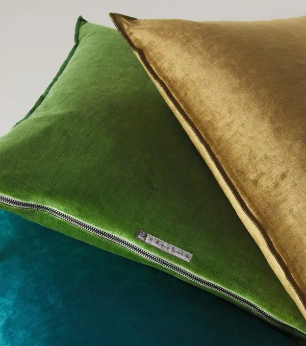 MAISON DE VACANCES Leather-trimmed Cushion