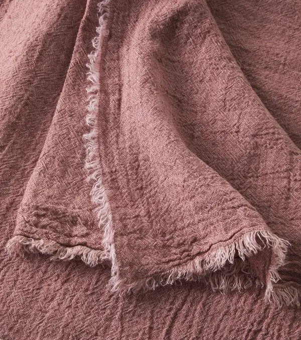 MAISON DE VACANCES Linen Crepe Throw