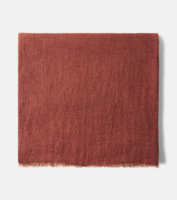Maison De Vacances Linen Crepe Throw - Red