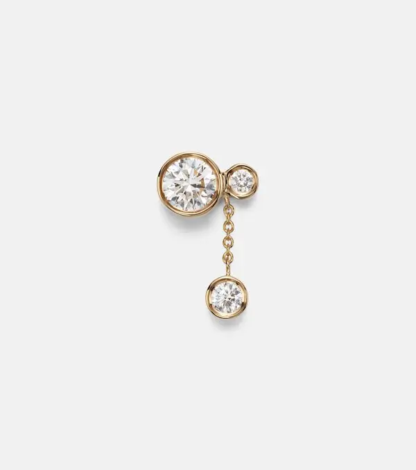 Sophie Bille Brahe Grande Lou Diamant 18kt Yellow Single Earring With Diamonds - Gold