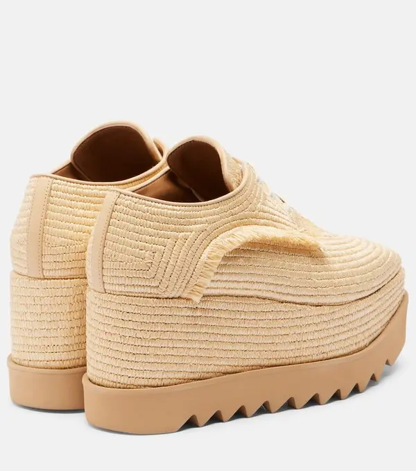 Stella McCartney Elyse Woven Platform Lace-up Shoes