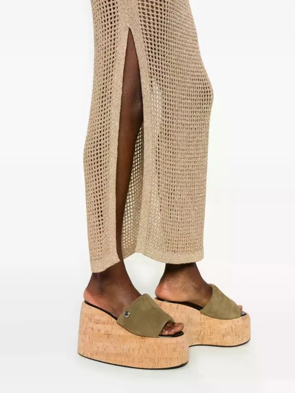 MC2 SAINT BARTH Eileen Open-knit Maxi Dress - Neutrals