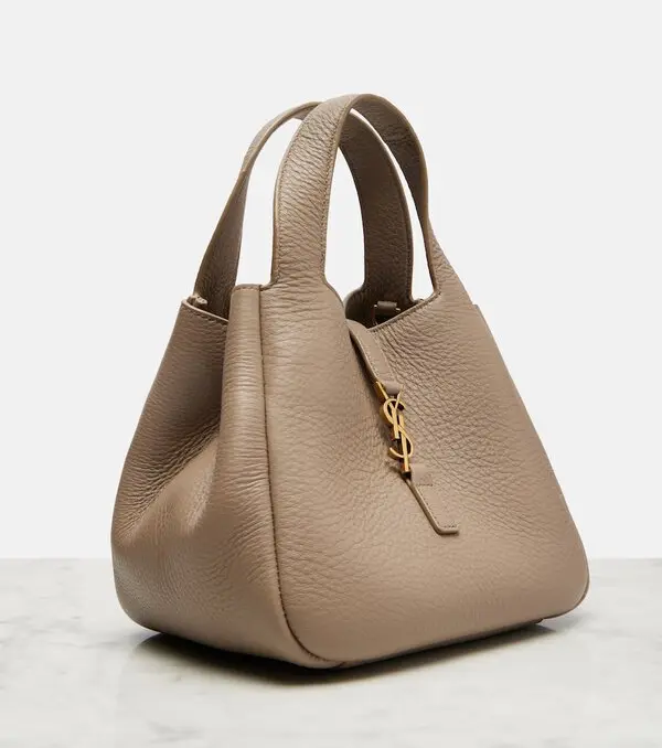 Saint Laurent Le 5 A 7 Bea Baby Leather Top-handle Bag - Beige