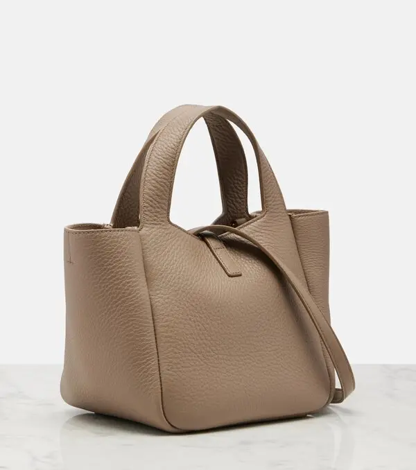 Saint Laurent Le 5 A 7 Bea Baby Leather Top-handle Bag - Beige