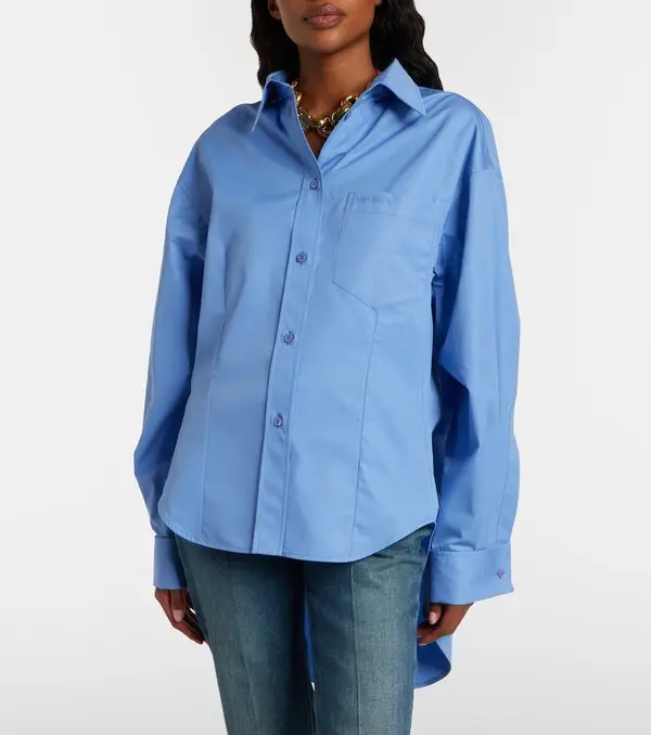Balenciaga Asymmetric Cotton Poplin Shirt