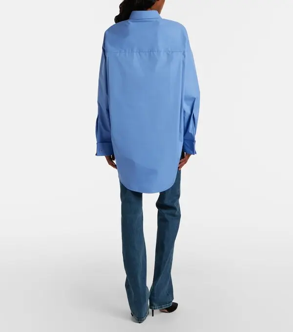 Balenciaga Asymmetric Cotton Poplin Shirt