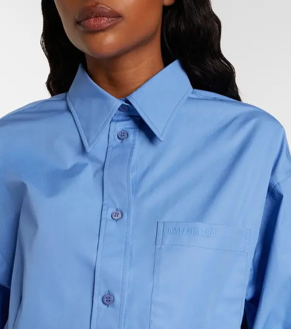 Balenciaga Asymmetric Cotton Poplin Shirt