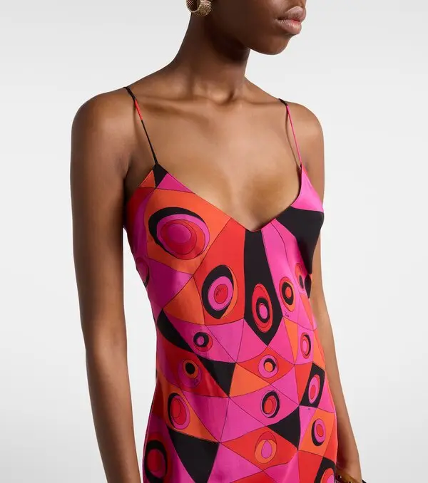 Emilio Pucci Occhi Silk Twill Gown - Purple