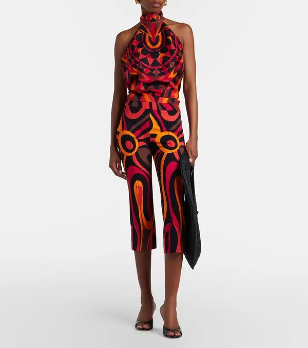 Emilio Pucci Marmo Jersey Capri Pants