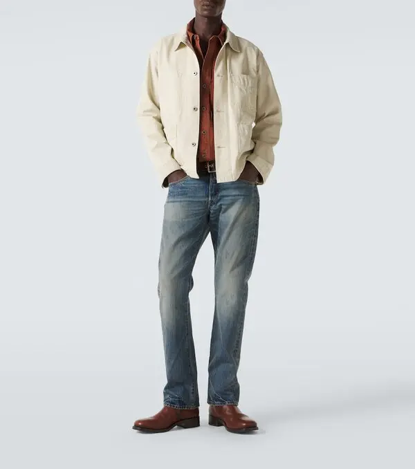 Ralph Lauren Cotton Denim Jacket With Corduroy Trim