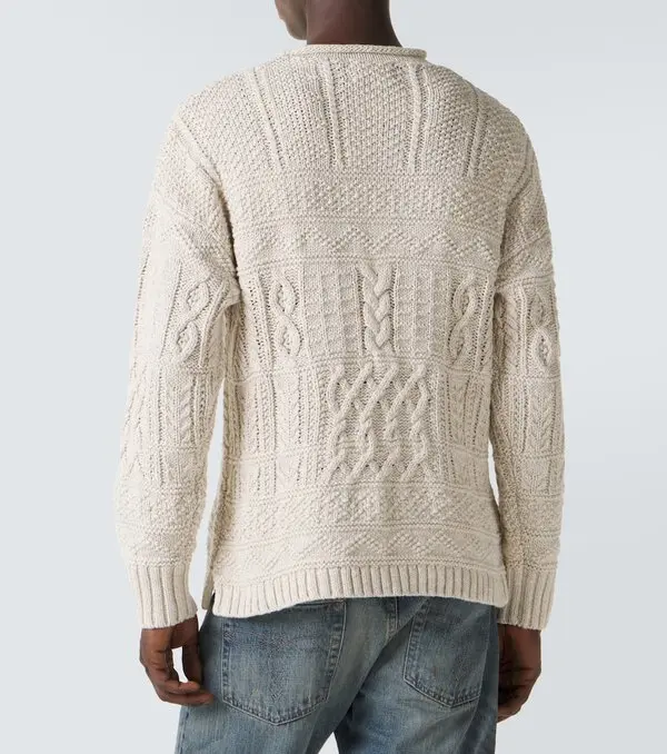 Ralph Lauren Cotton Linen Crewneck Sweater With Ribbed Hem And Cuffs
