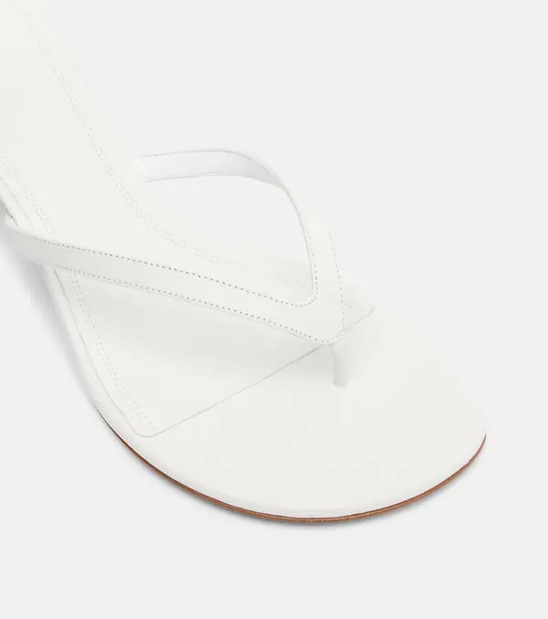 Amina Muaddi Juliette Leather Thong Sandals