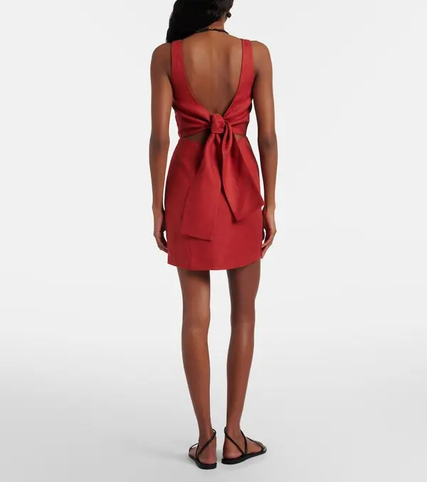 SIR. Linen Minidress - Red