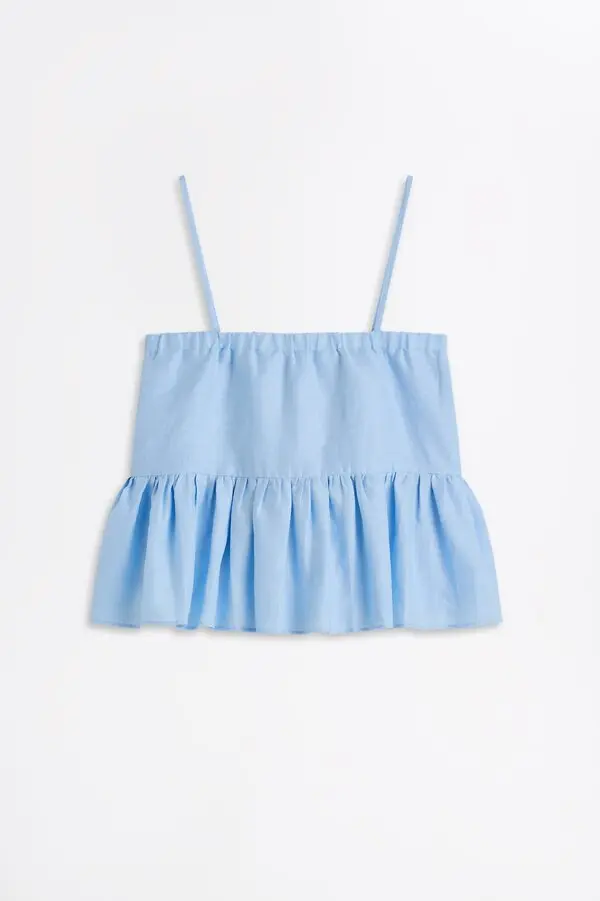 Scanlan Theodore Linen Peplum Top