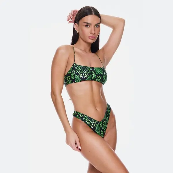 SUNKISSED Sporty Scoop Top - Green/black
