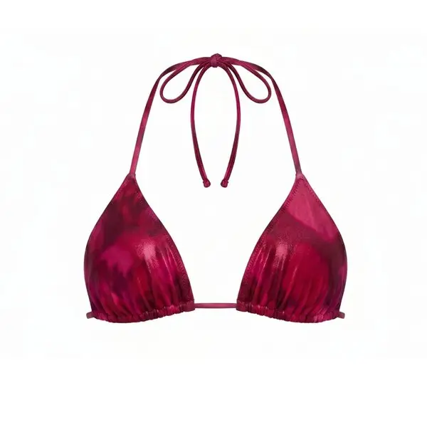 SUNKISSED Triangle Bikini Top - Pink/red