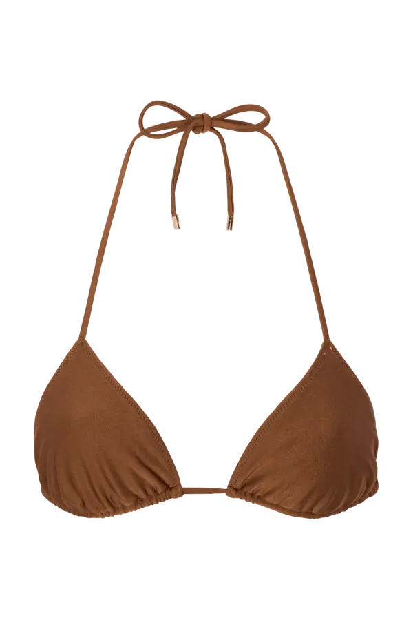 SUNKISSED Le Triangle Bikini Top - Brown