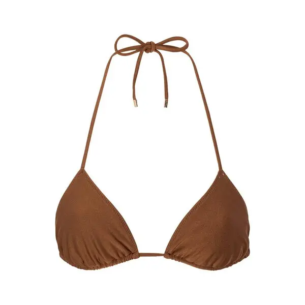 SUNKISSED Le Triangle Bikini Top - Brown