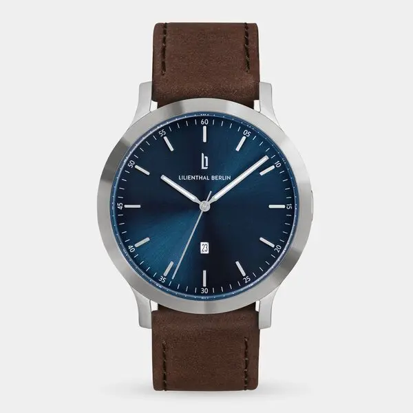 Lilienthal Berlin Huxley Stainless Steel And Leather Watch - Blue
