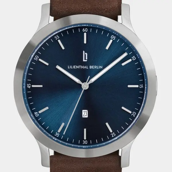 Lilienthal Berlin Huxley Stainless Steel And Leather Watch