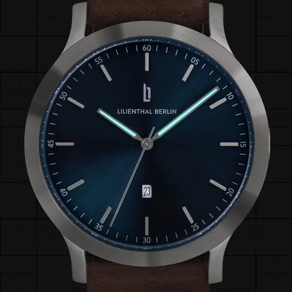 Lilienthal Berlin Huxley Stainless Steel And Leather Watch
