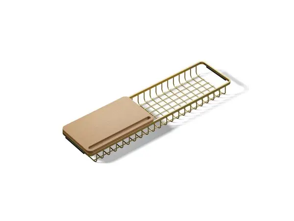 KOHLER Claude Studio Mcgee Two-piece Bath Caddy - Vibrant Brushed Moderne Brass
