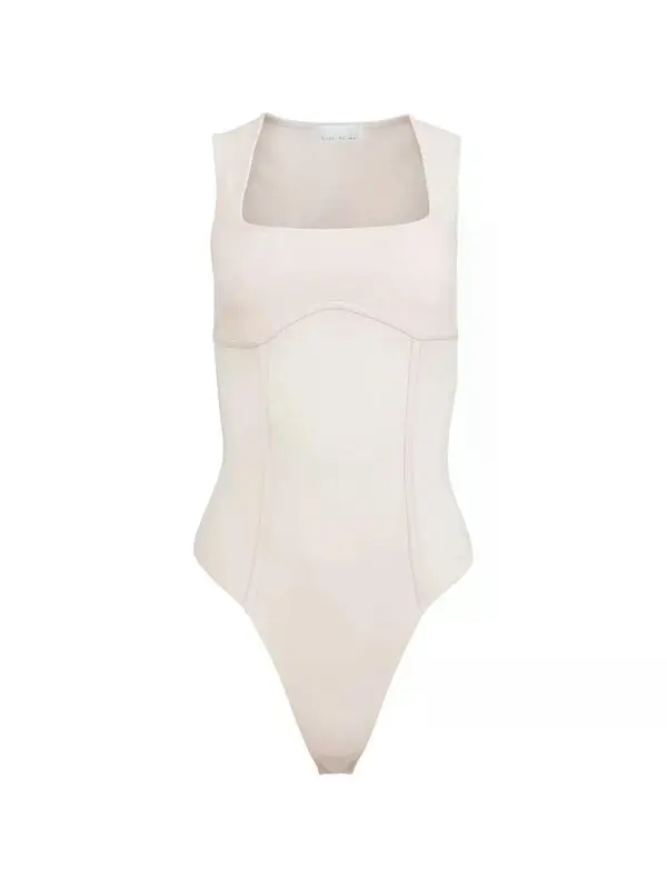 FLEUR DU MAL Scoop Neck Bodysuit - Neutrals