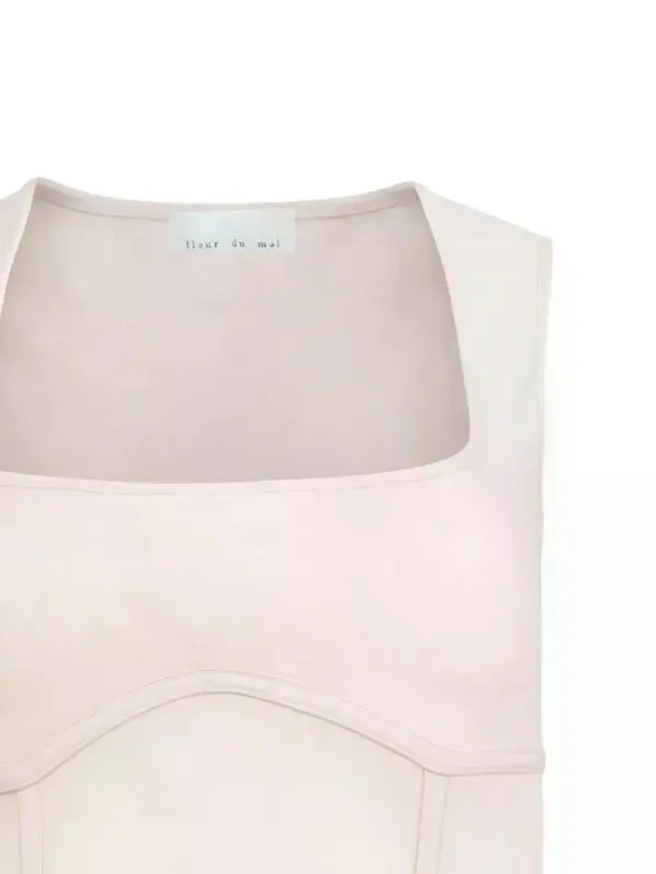 FLEUR DU MAL Scoop Neck Bodysuit - Neutrals