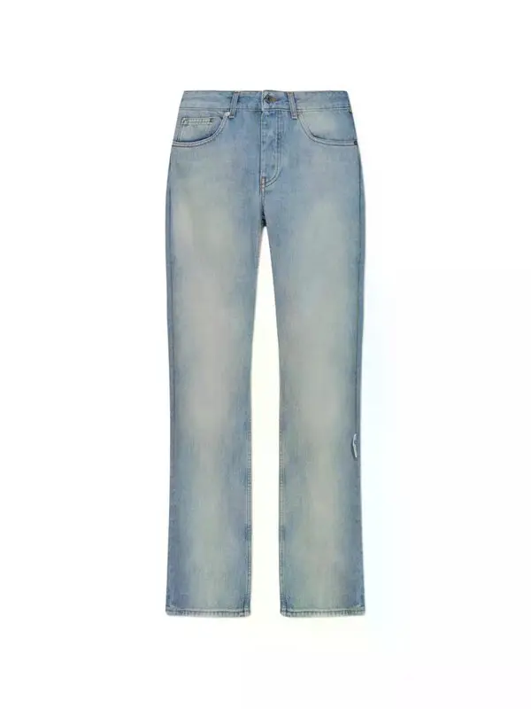 Off-White Logo-tag Straight-leg Jeans