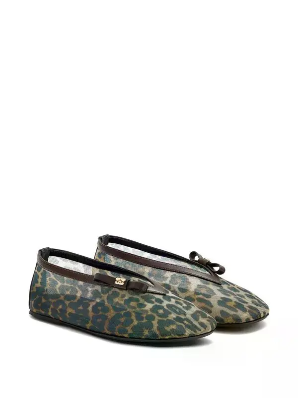 GANNI Leopard Print Ballet Flats