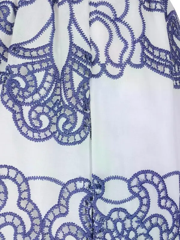 Borgo De Nor Embroidered Lace-trim Maxi Skirt - White