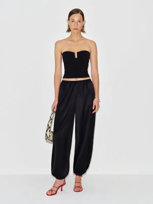 REFORMATION Yara Knit Top - Black