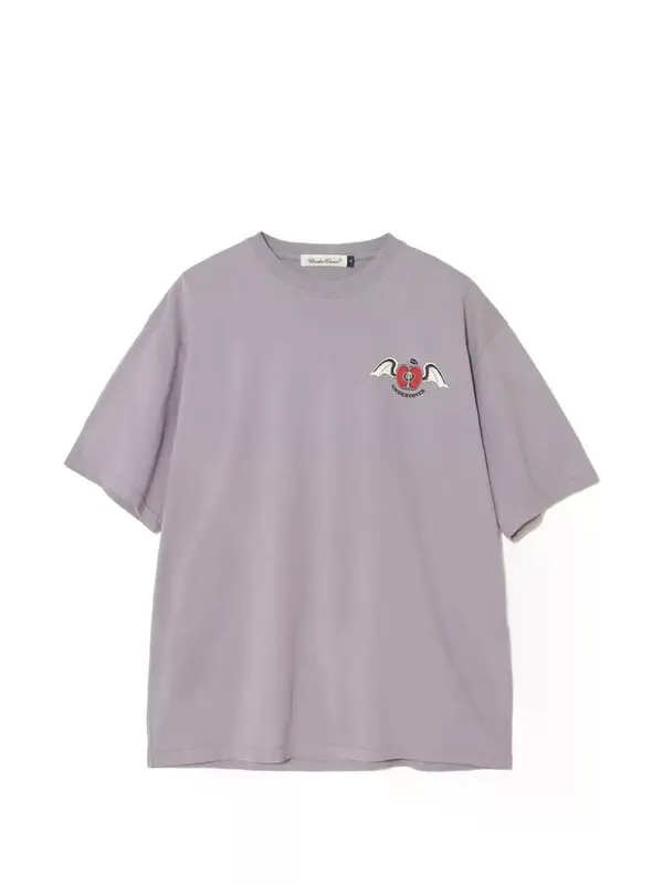 Undercover Winged-apple Graphic-print T-shirt - Grey