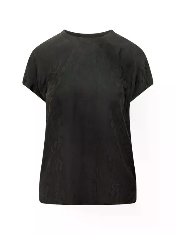 Pinko Short Sleeve Floral Jacquard Blouse