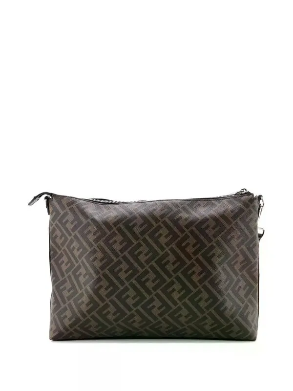 Fendi Zucca Coated Canvas And Leather Messenger Bag - Brown