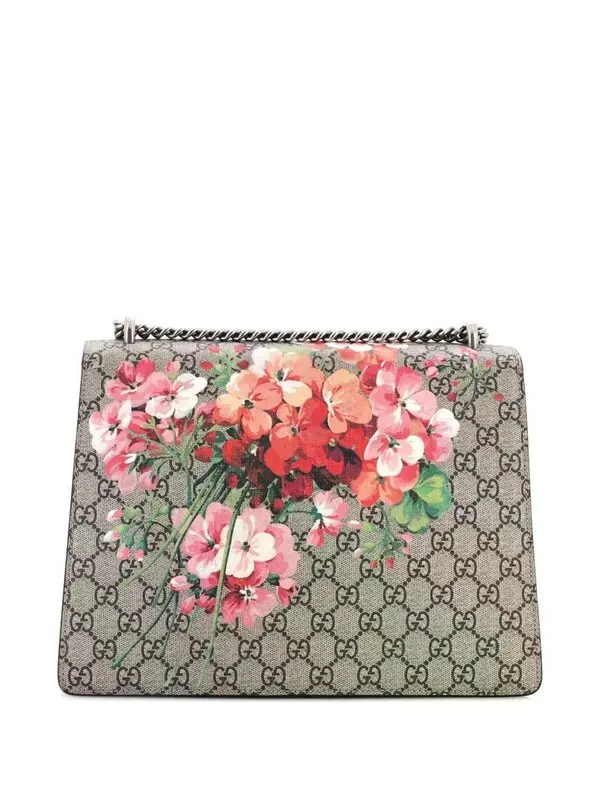 Gucci Dionysus Blooms Print Gg Coated Canvas Medium Shoulder Bag - Brown