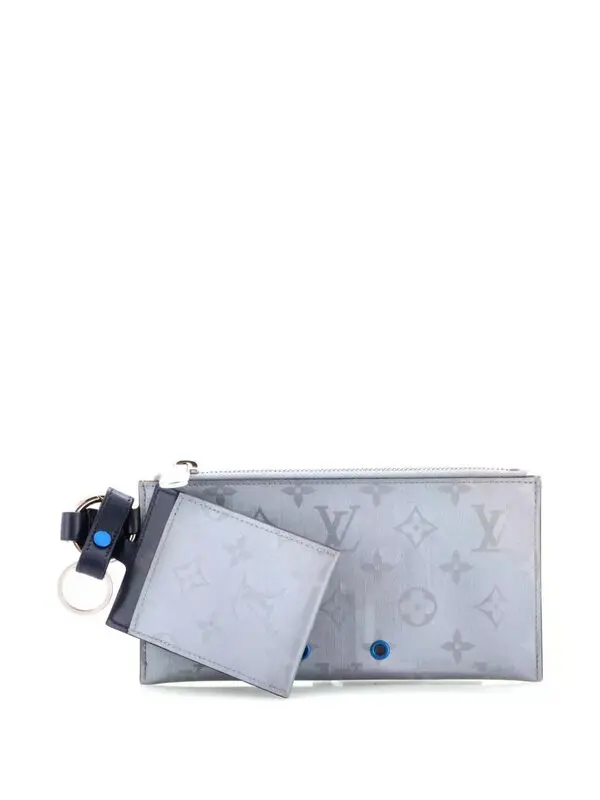 LOUIS VUITTON Alpha Pouch Monogram Satellite Canvas Clutch Bag