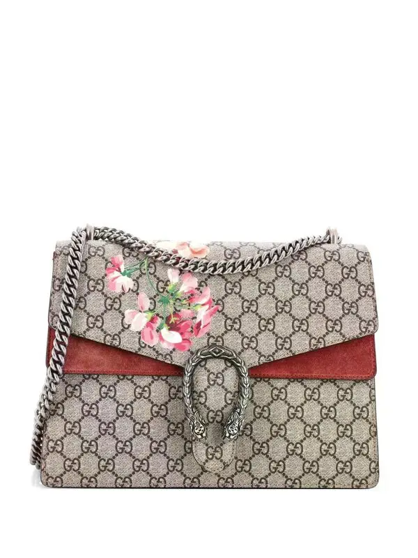 Gucci Dionysus Blooms Print Gg Coated Canvas Medium Shoulder Bag - Brown