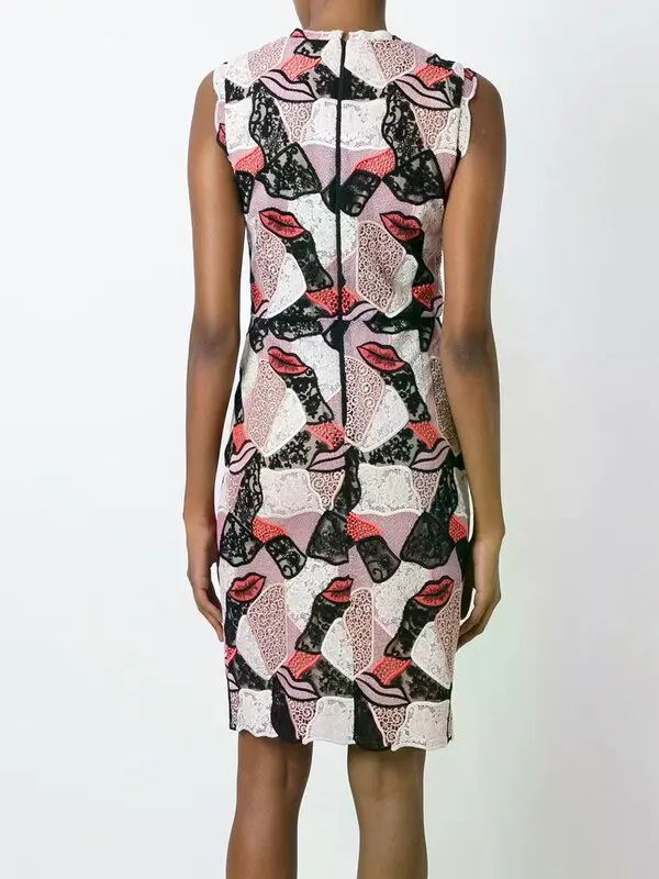 Emilio Pucci Embroidered Lips Sheath Dress