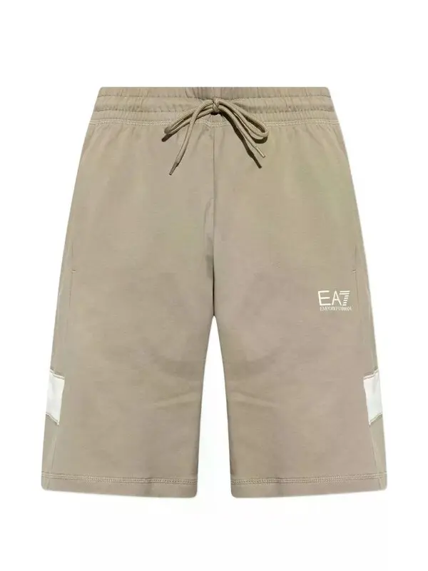 EA7 Logo-print Drawstring Track Shorts